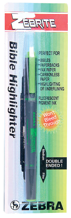 Highlighter: Zebrite Carded Green | Koorong