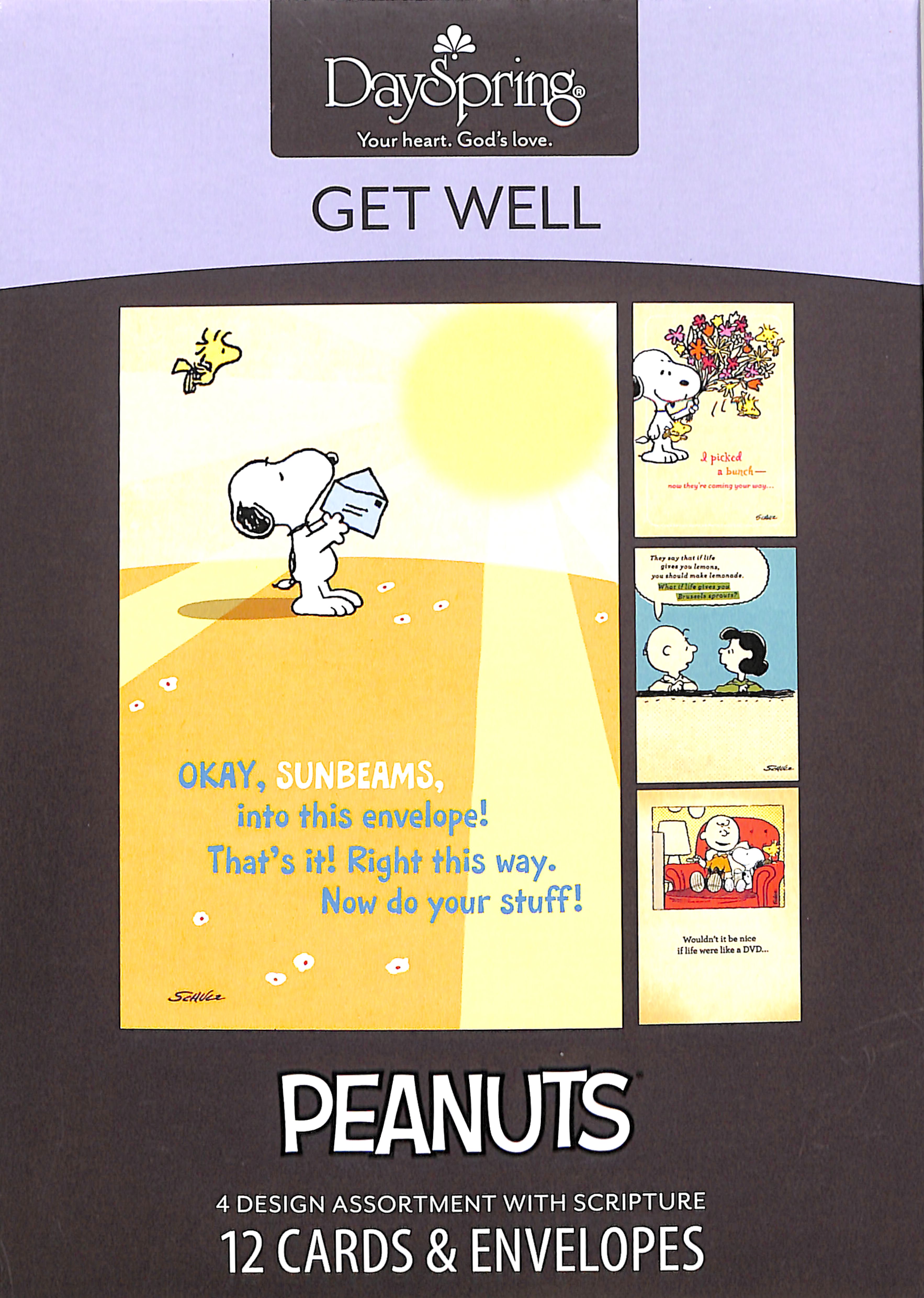 Boxed Cards Get Well: Peanuts | Koorong