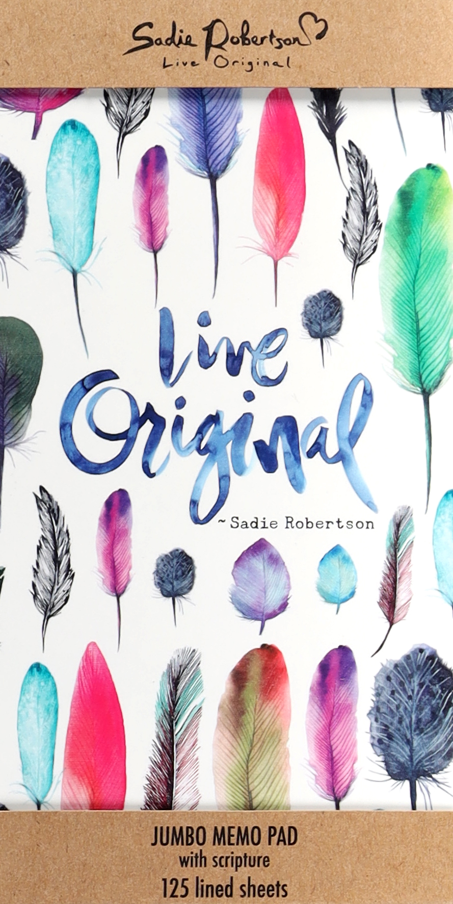 Jumbo Notepad: Live Original, 1 John 4:4 (Feathers) (Sadie Robertson ...