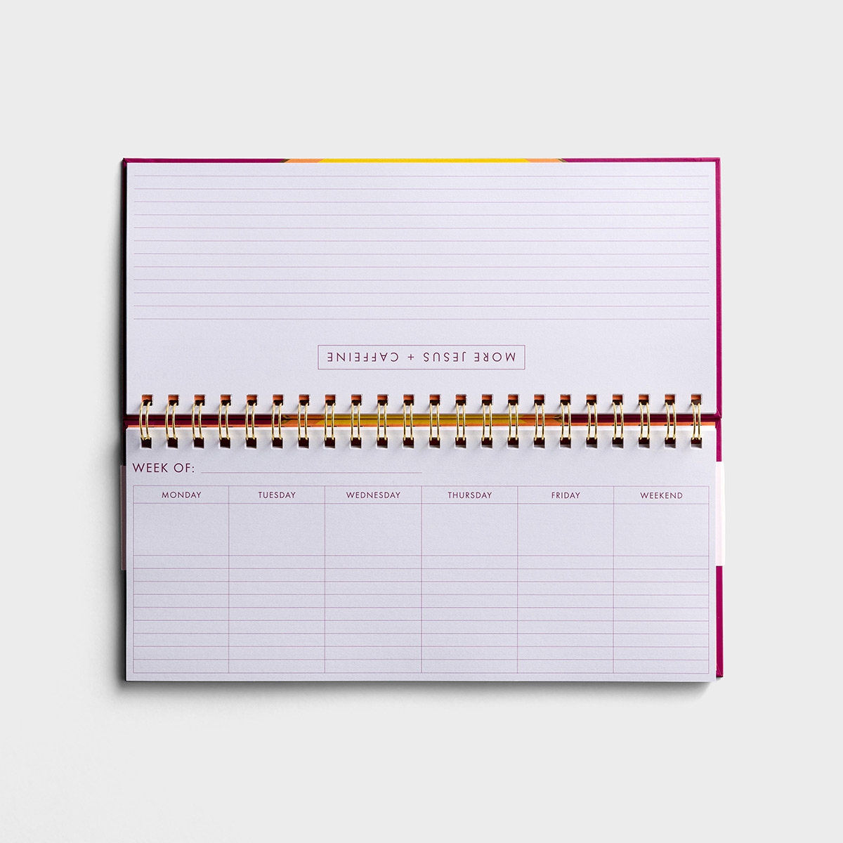Undated Diary/Planner: Desktop Weekly Scheduler, More Jesus + Caffeine ...
