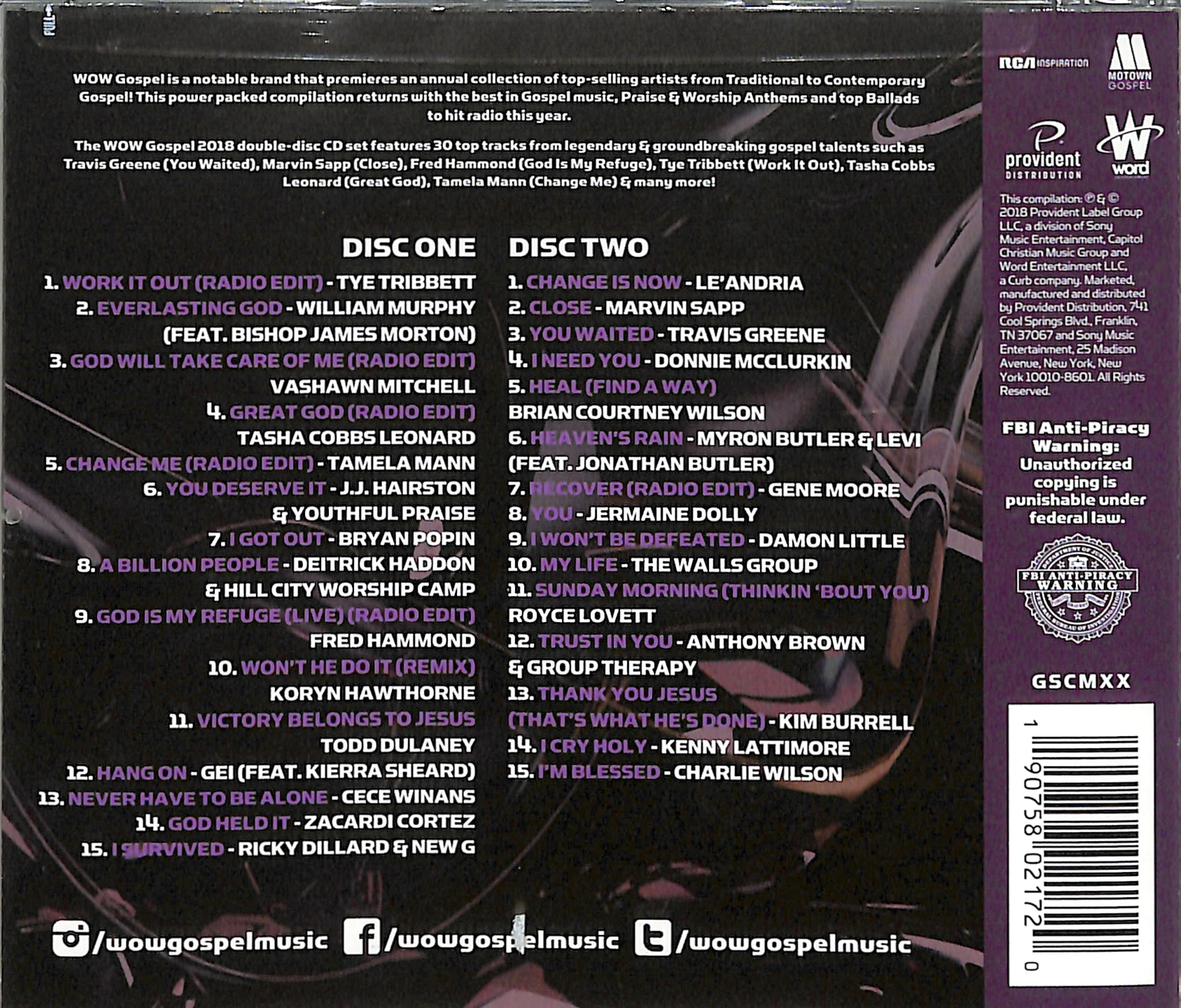Wow Gospel 2018 Double CD | Koorong