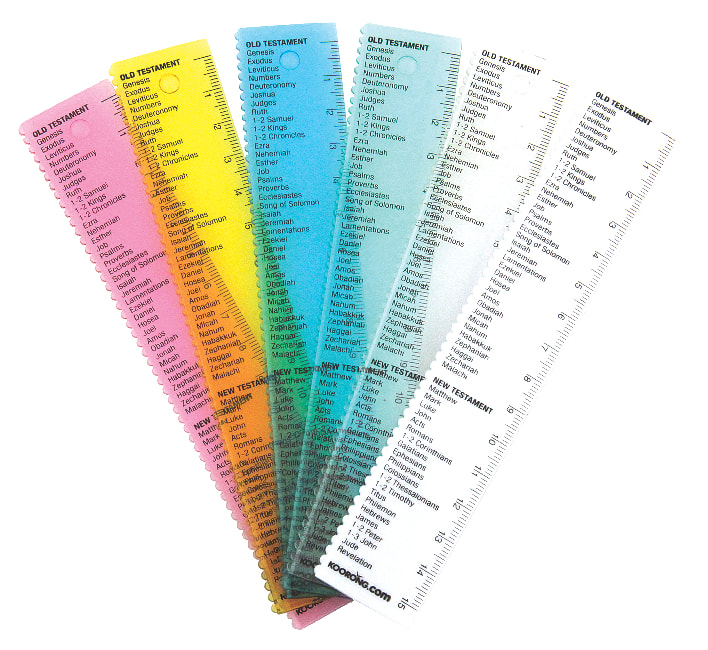 Books of the Bible 15Cm Ruler Pack of 12: Assorted Colours | Koorong