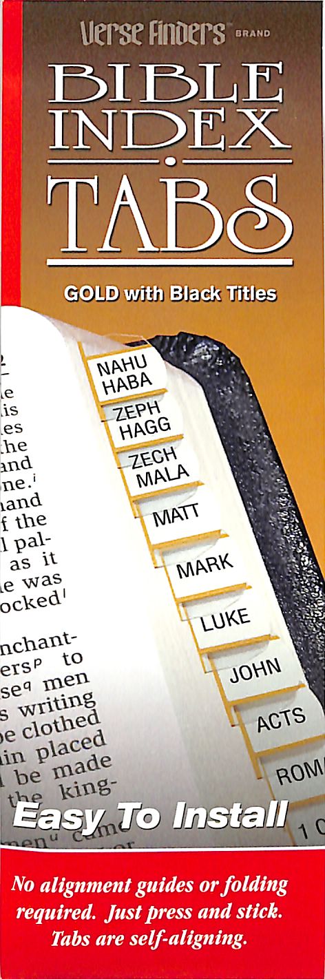 Bible Tabs Verse Finders Gold (Horizontal) | Koorong