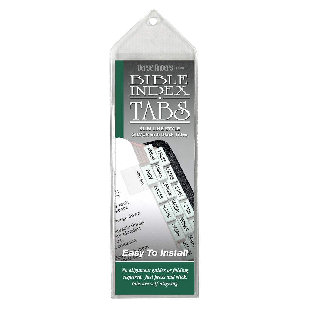 Bible Tabs Verse Finders Silver (Slim Line) | Koorong