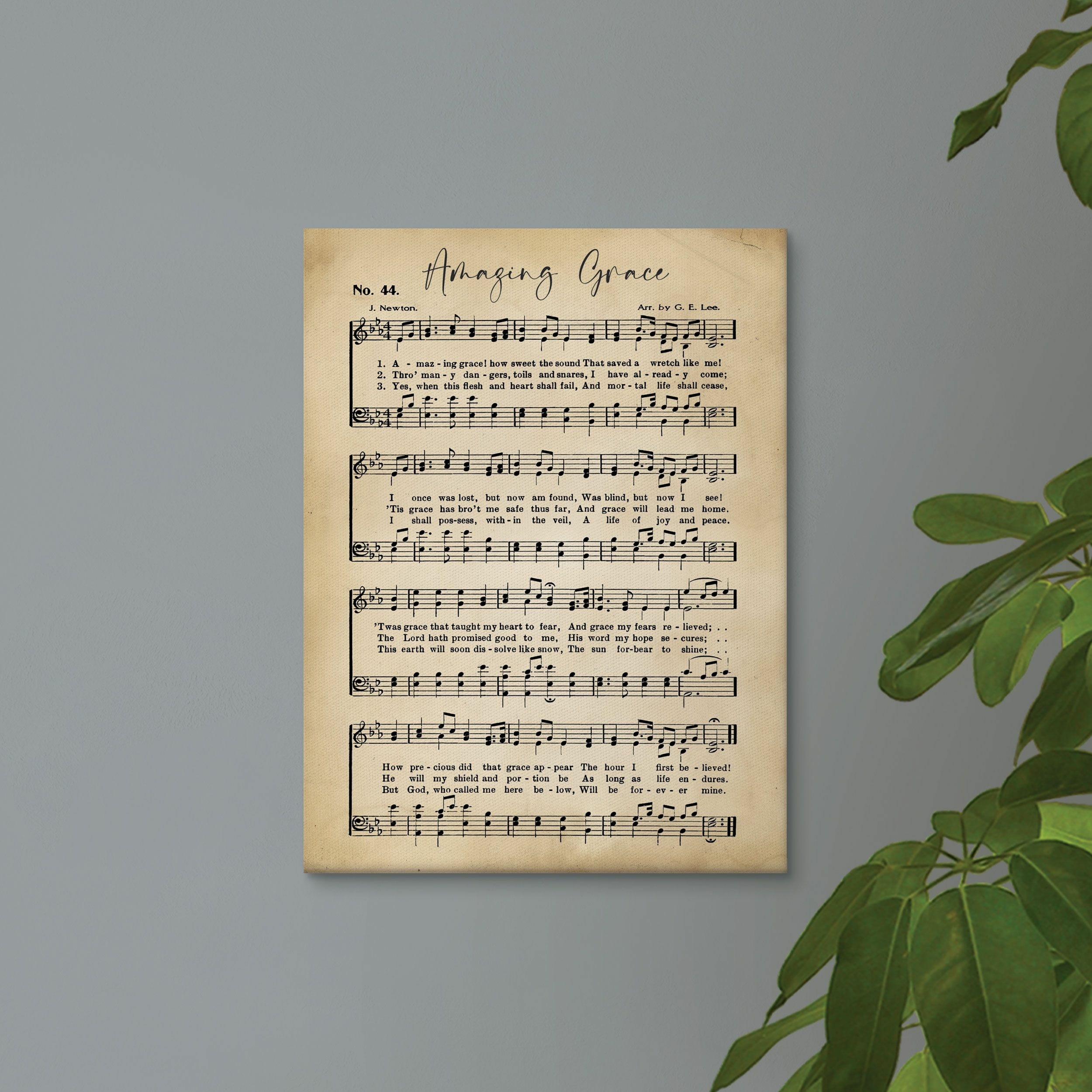 Wall Art: Amazing Grace, Sheet Music (Canvas/MDF Wood) | Koorong