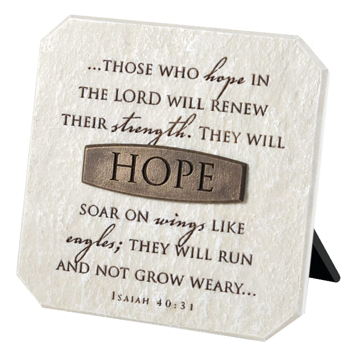 Tabletop Plaque: Hope Bronze (Polyresin) | Koorong