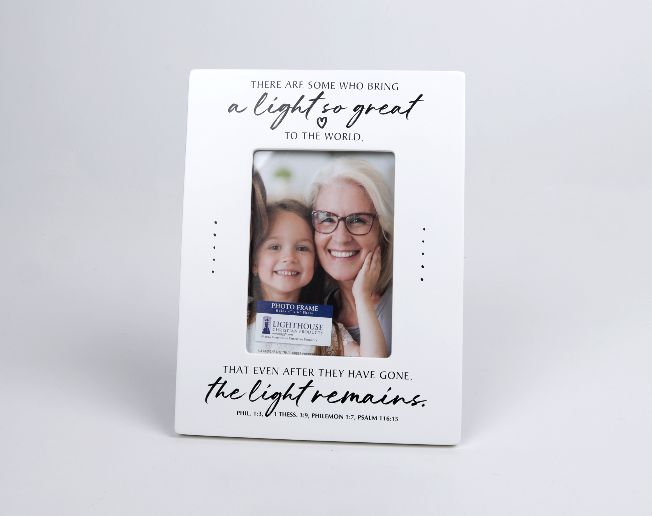 Resin Photo Frame: A Light So Great (Phil. 1:3, 1 Thes. 3:9, Philemon 1 ...
