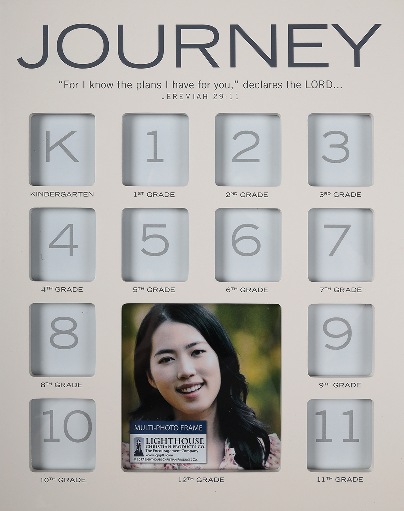 School Photo Frame: Journey Through the Years , Mdf, White (Jeremiah 29 ...