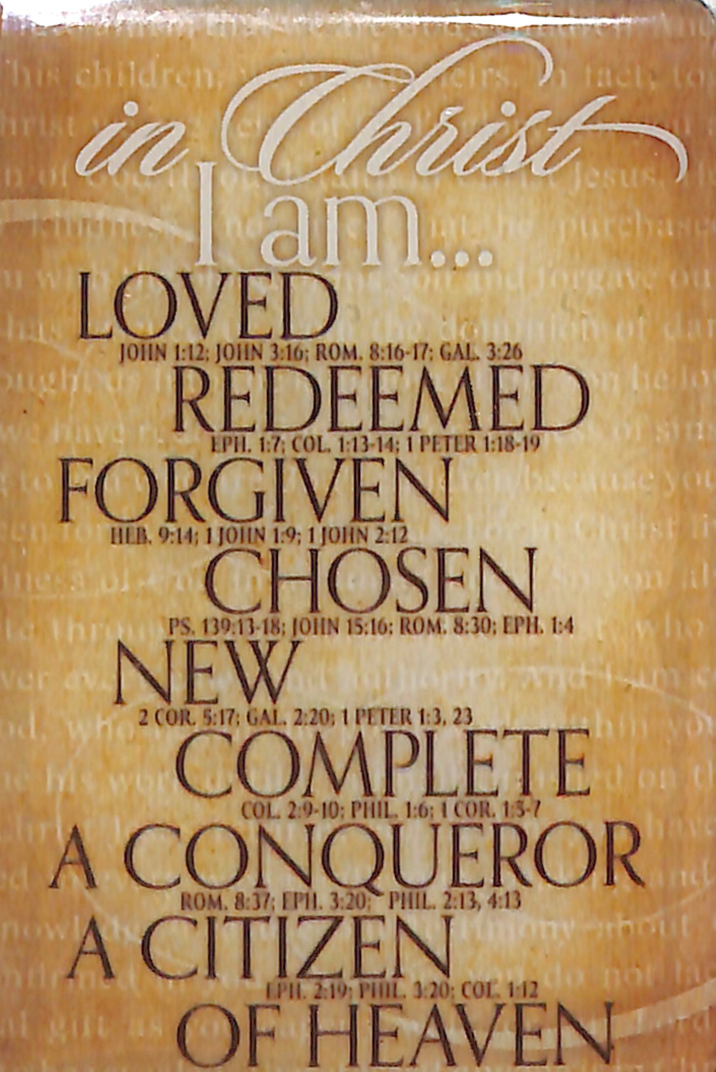 Magnet: In Christ, I Am (Various Scriptures) | Koorong