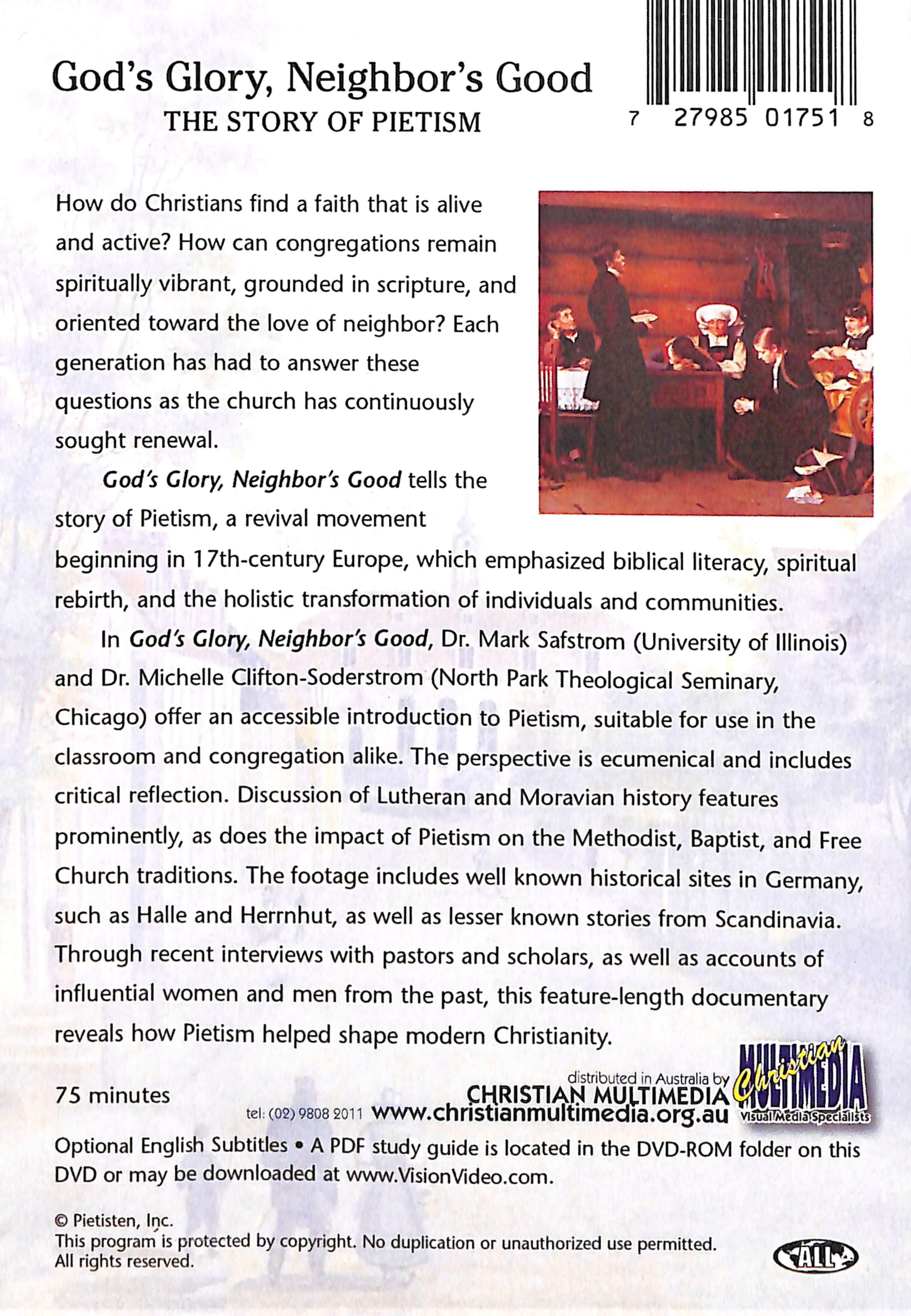 God's Glory, Neighbor's Good: The Story of Pietism | Koorong
