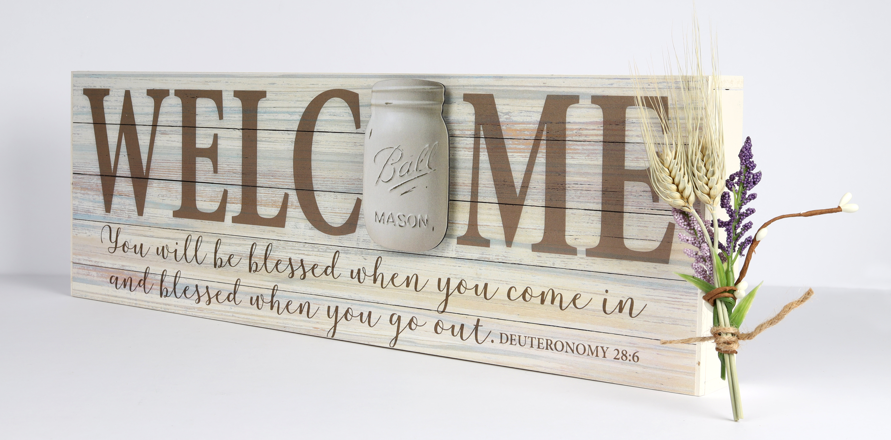 Mason Jar Word Box: Welcome Mdf (Deut. 28:6) | Koorong