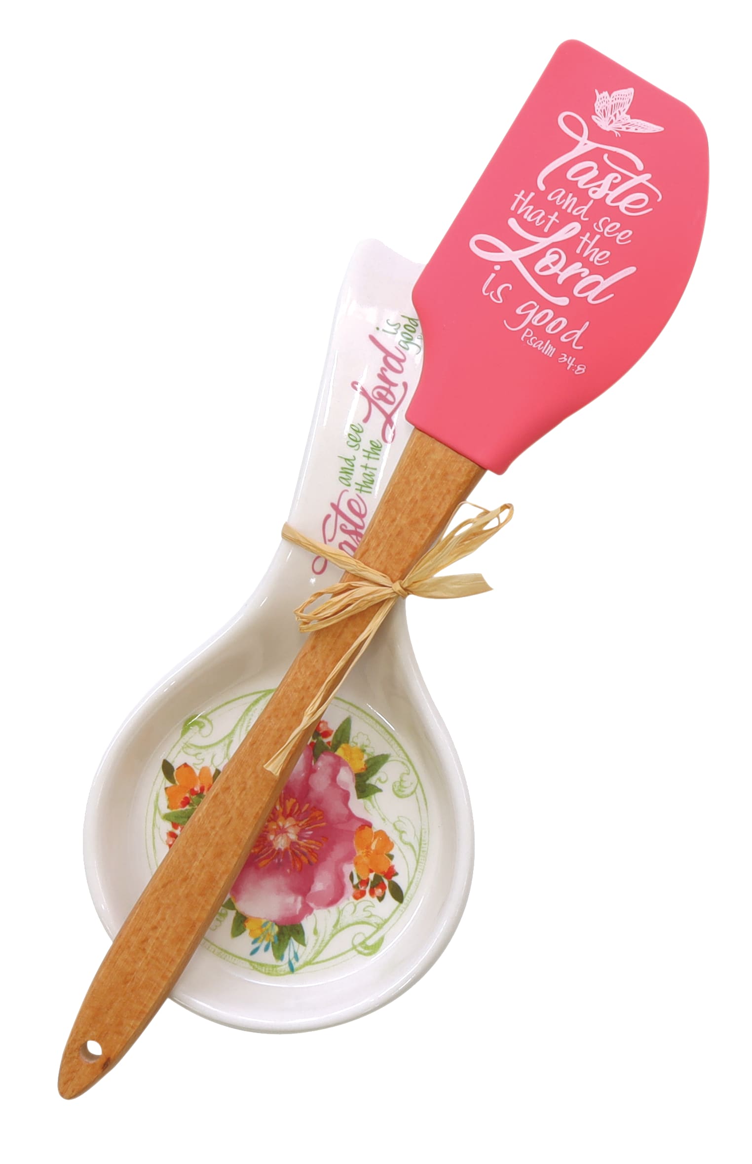 Spoon Rest & Spatula Gift Set: Taste and See That the Lord, Psalm 34:8 ...