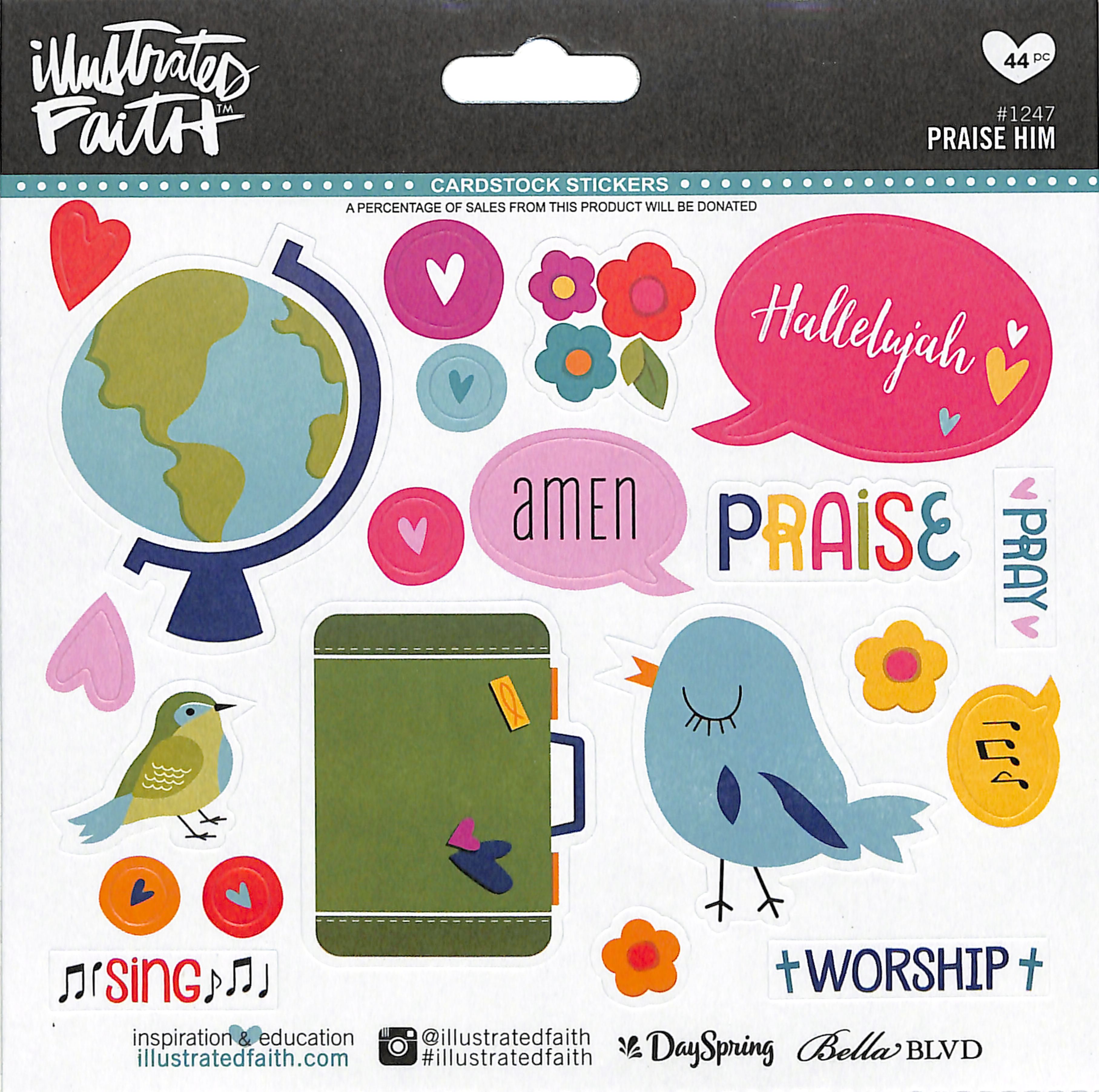 Praise Him (Illustrated Faith Sticker Icon Series) | Koorong