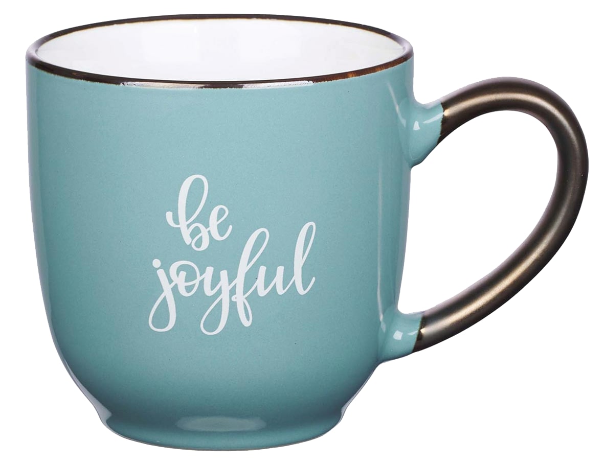 Ceramic Mug: Be Joyful, Teal, 296 ML (Be Brave Grateful Joyful Series ...