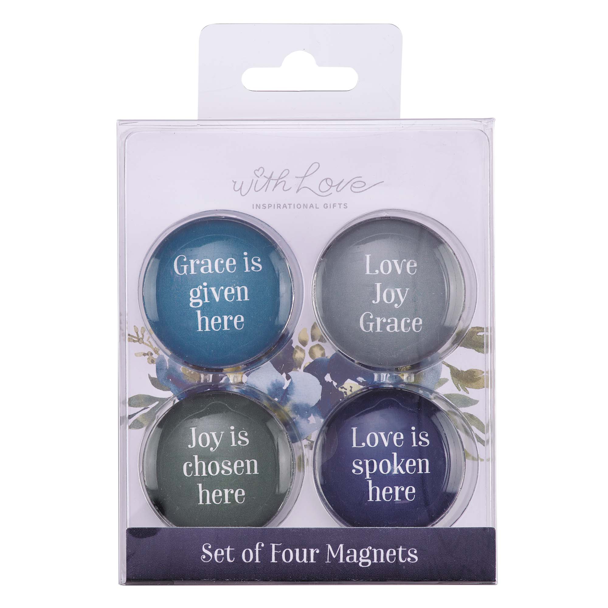 Magnetic Set of 4 Magnets: Love Joy Grace (Love Joy Grace Collection ...