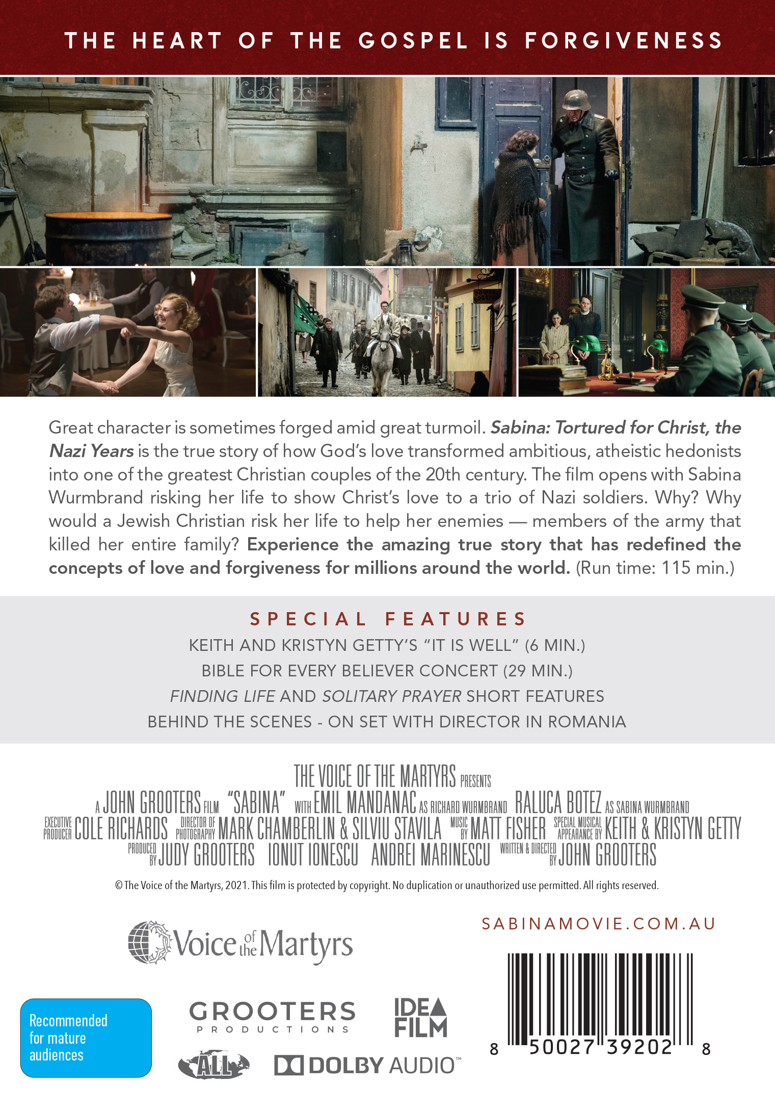 Sabina: Tortured For Christ, the Nazi Years (DVD + Blu-ray + Digital ...