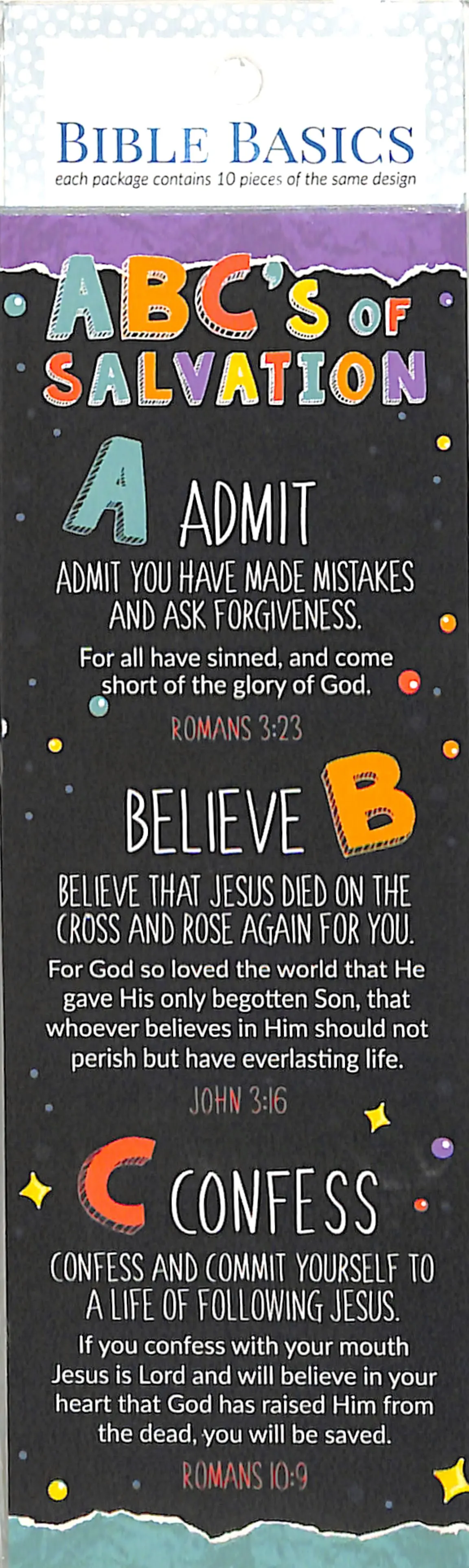 Abc's of Salvation (10 Pack) (Bible Basics Bookmark Series) | Koorong