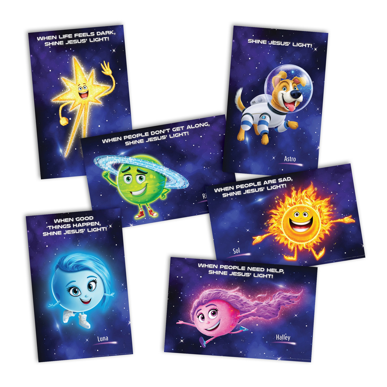 2023 Vbs Stellar: Bible Point Posters (Set Of 6) | Koorong