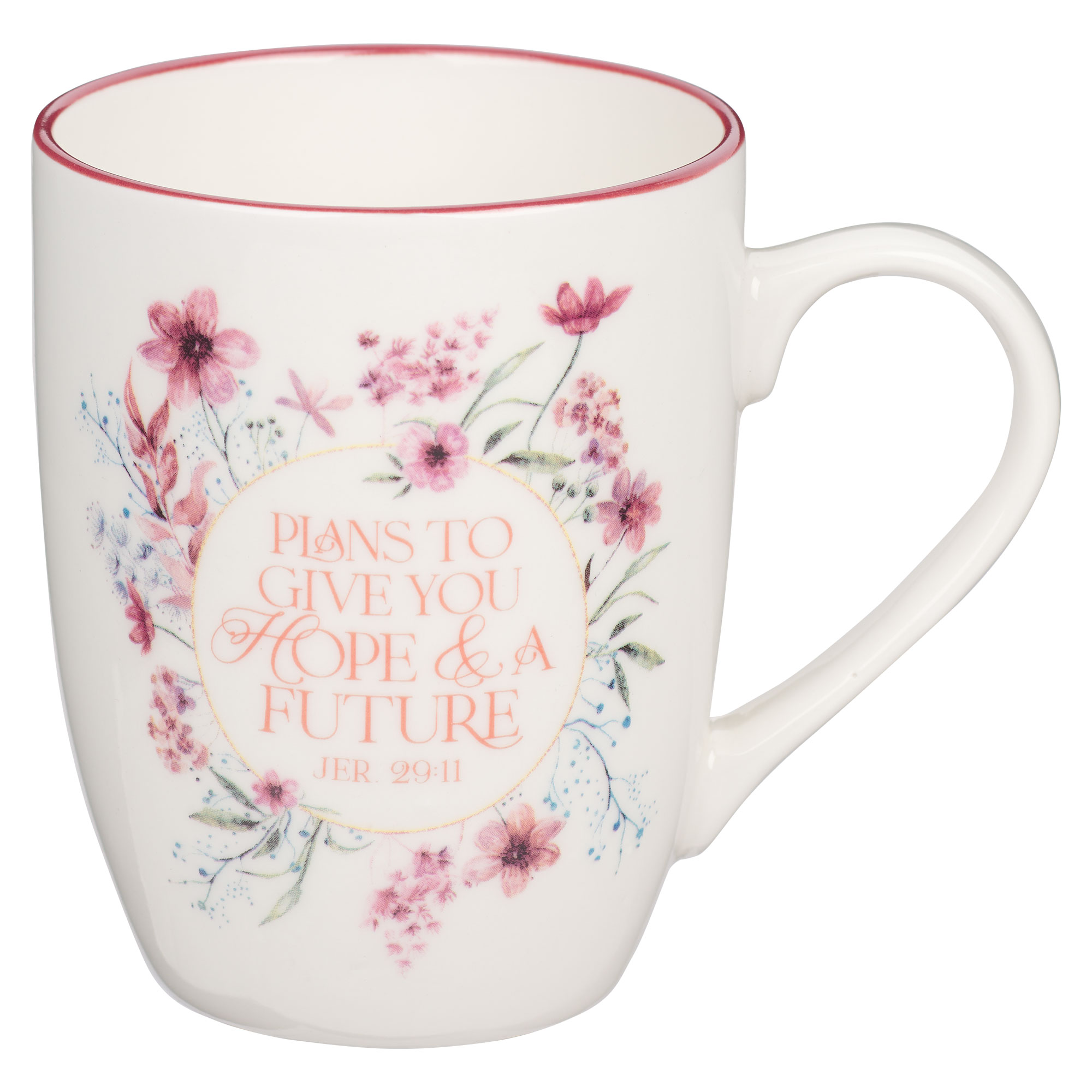 Ceramic Mug: Plans Jer. 29:11, Maroon Wreath | Koorong