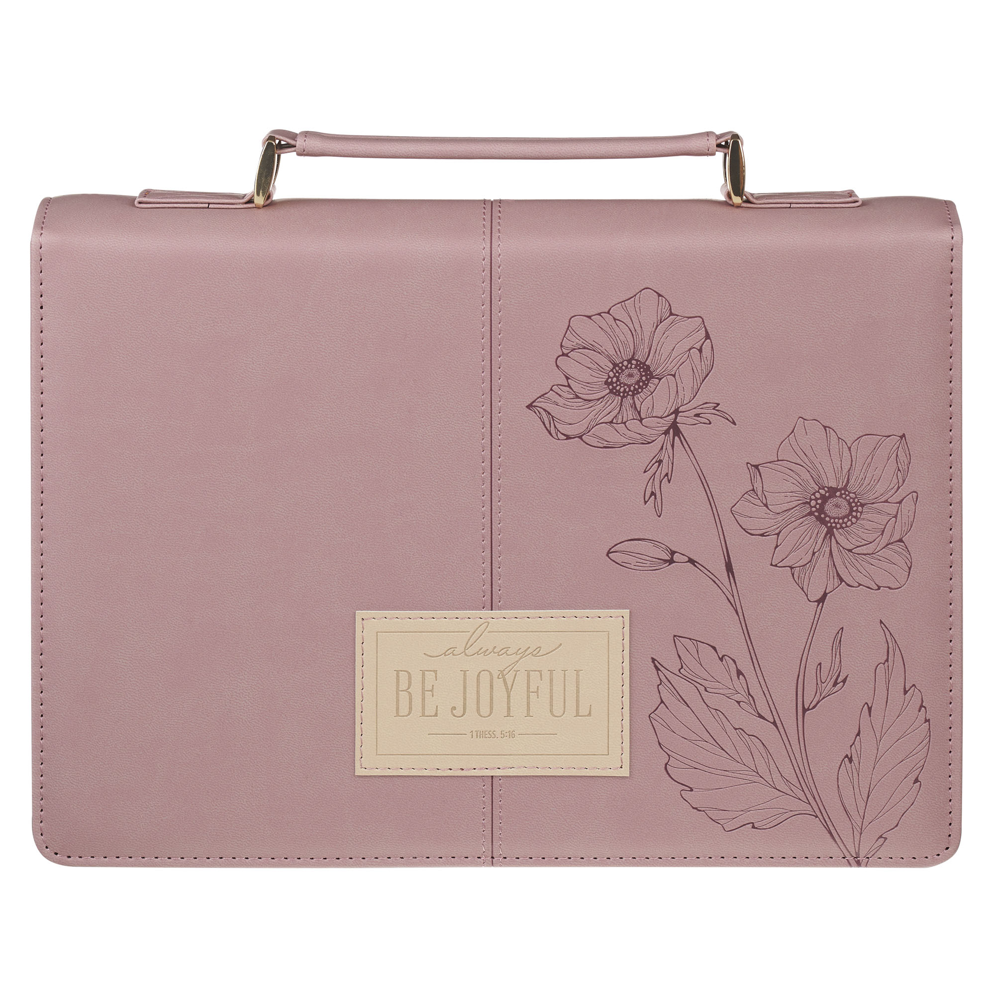 Bible Cover Medium (Joyful Dusty Mauve Pressed Flower Collection) | Koorong