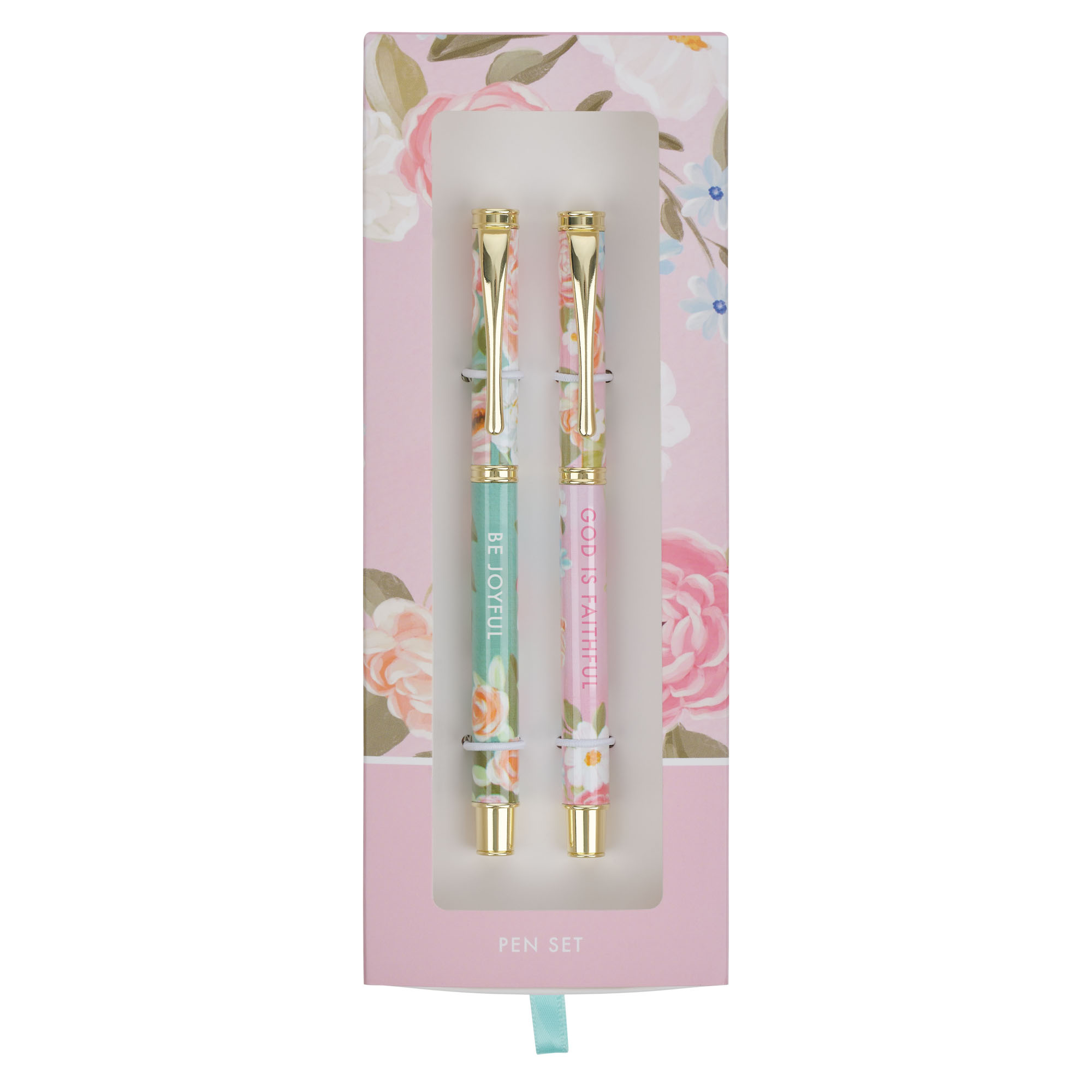 Pen (Set of 2): God Is Faithful, Be Joyful, Black Ink | Koorong