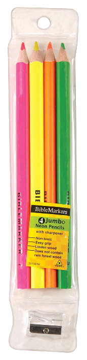 Dry Highlighter Pencil Set With Sharpener: Jumbo Size | Koorong