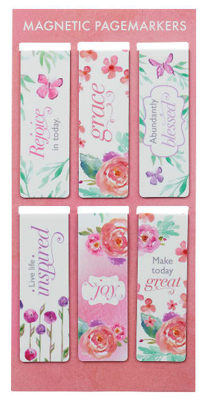 Bookmark Magnetic - set of 6: Sing For Joy, floral | Koorong