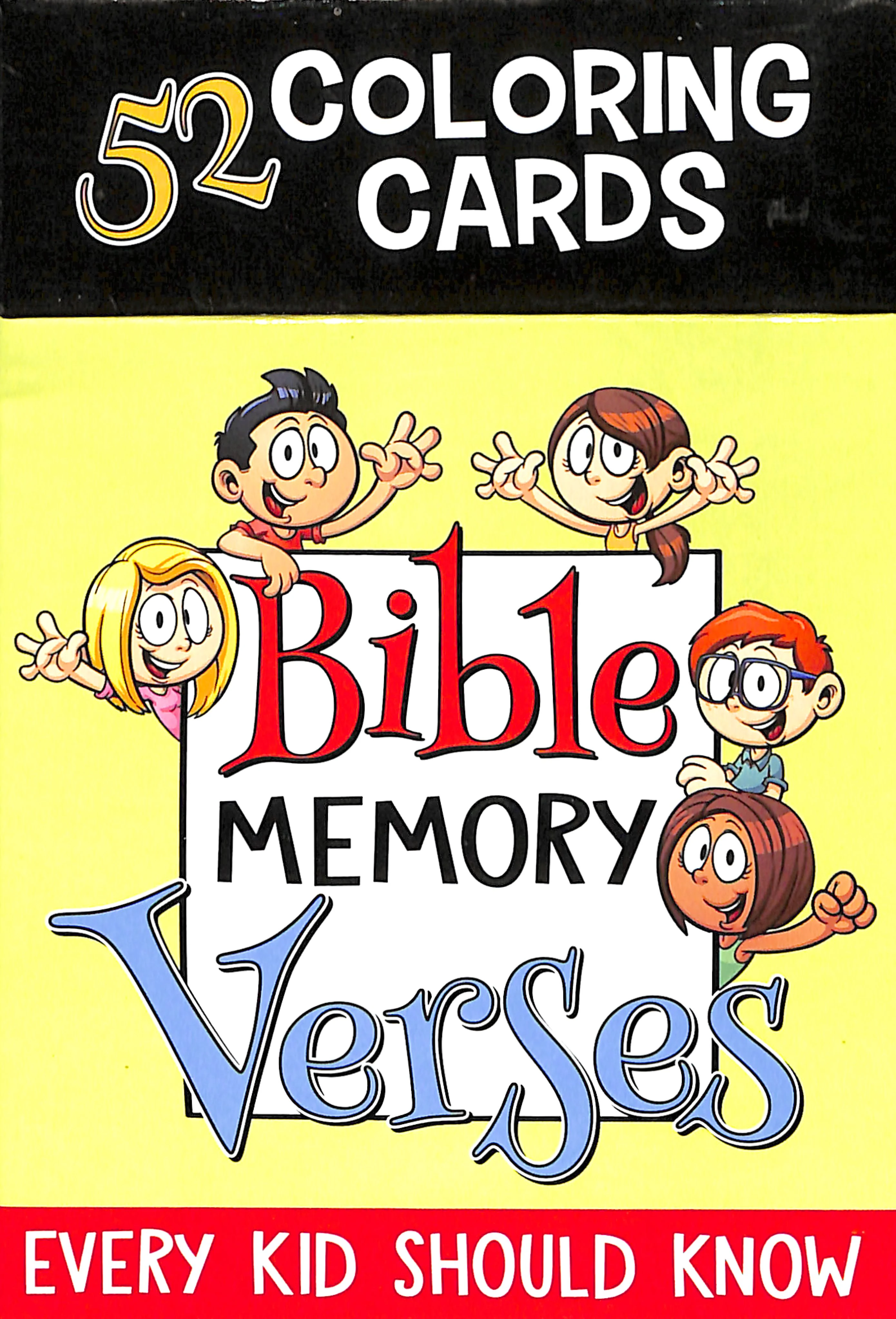 52 Colouring Cards For Kids: Bible Memory Verses, Every Kid Should Know ...