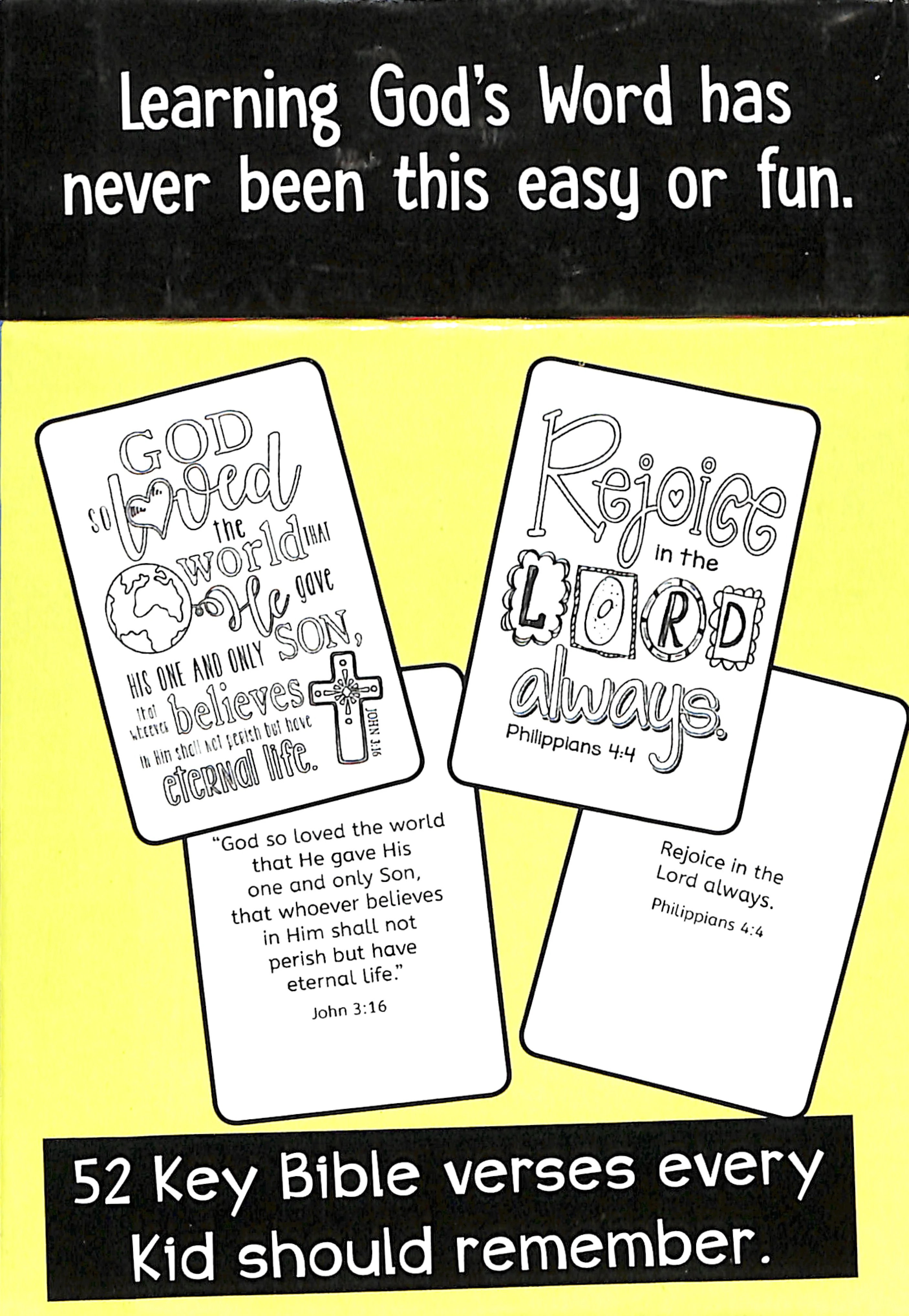 52 Colouring Cards For Kids: Bible Memory Verses, Every Kid Should Know ...