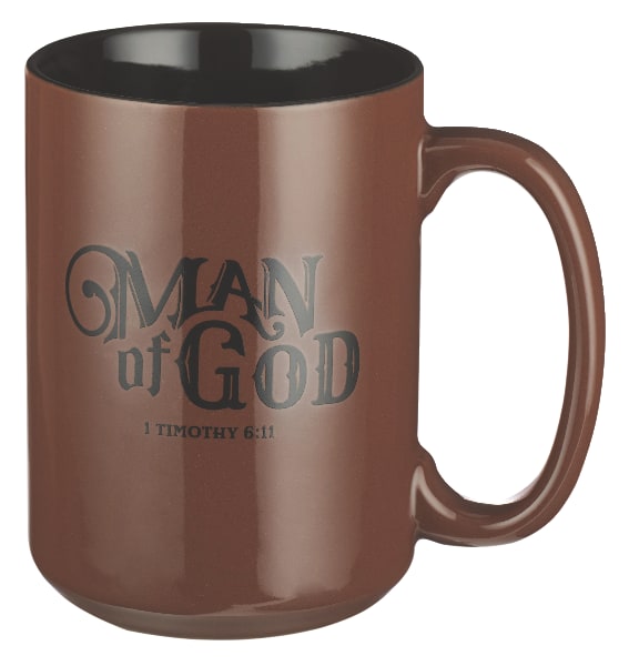 Ceramic Mug: Man of God, Brown/Black (414ml) | Koorong