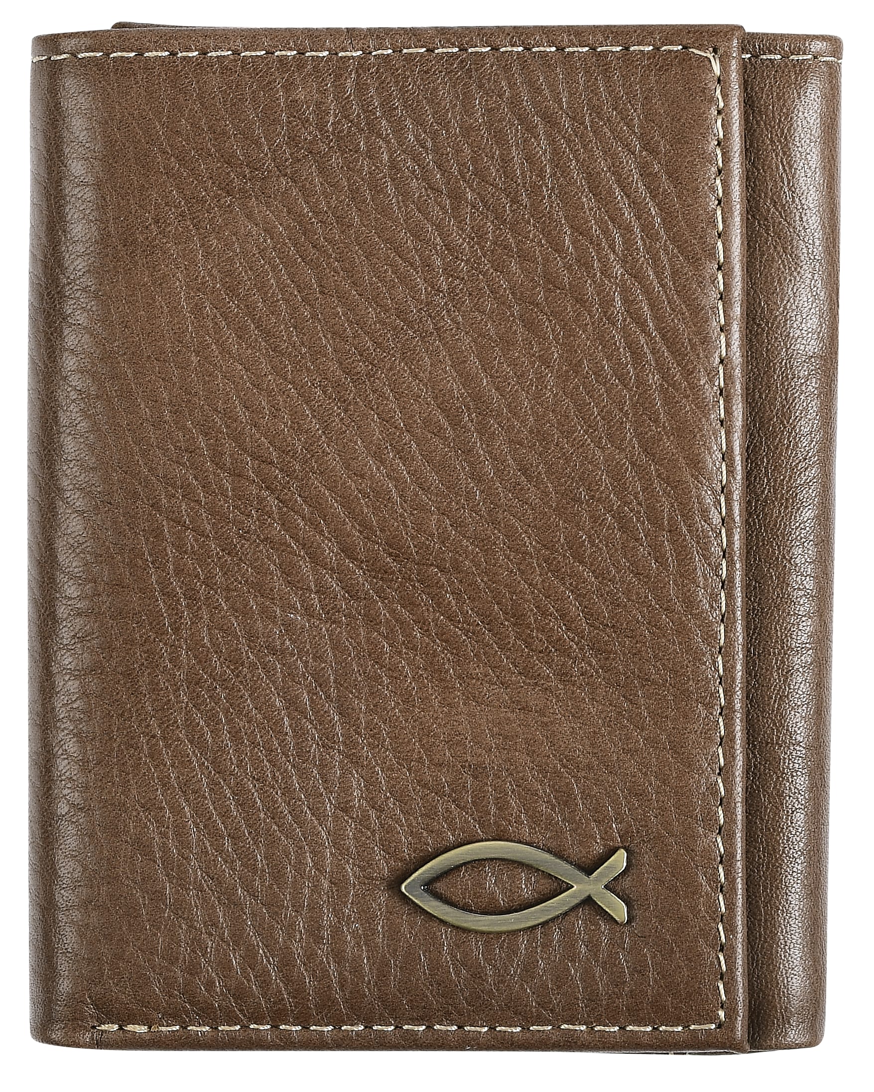 Leather Wallet: Fish Emblem, Trifold, Rfid-Blocking, Gift Boxed | Koorong