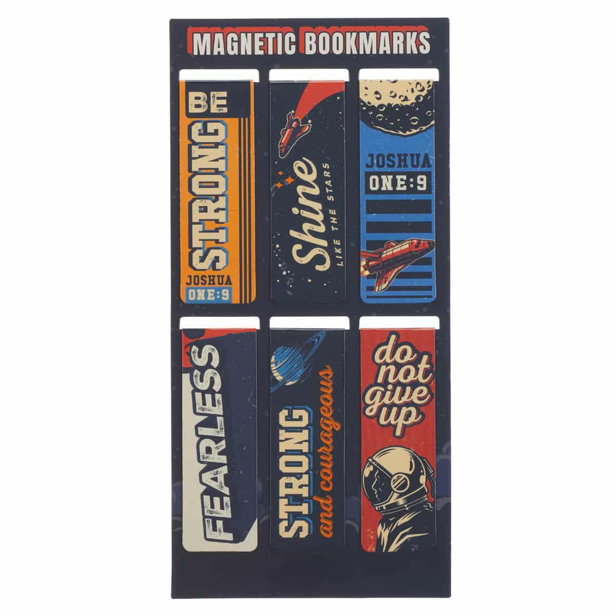 Magnetic Bookmark (Set or 6): Be Brave, Space Collection | Koorong