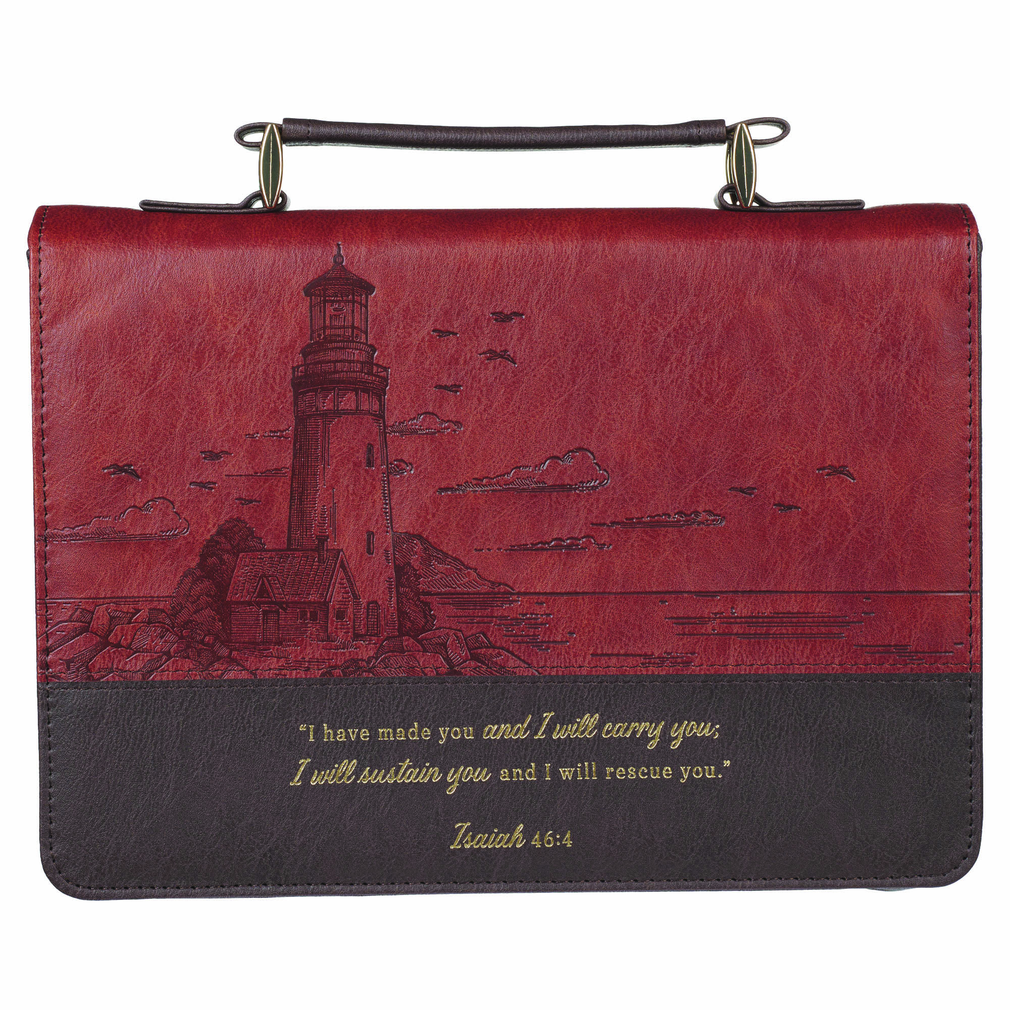 Bible Cover Medium: I Will Carry You (Isa. 46:4), Brown (Lighthouse ...