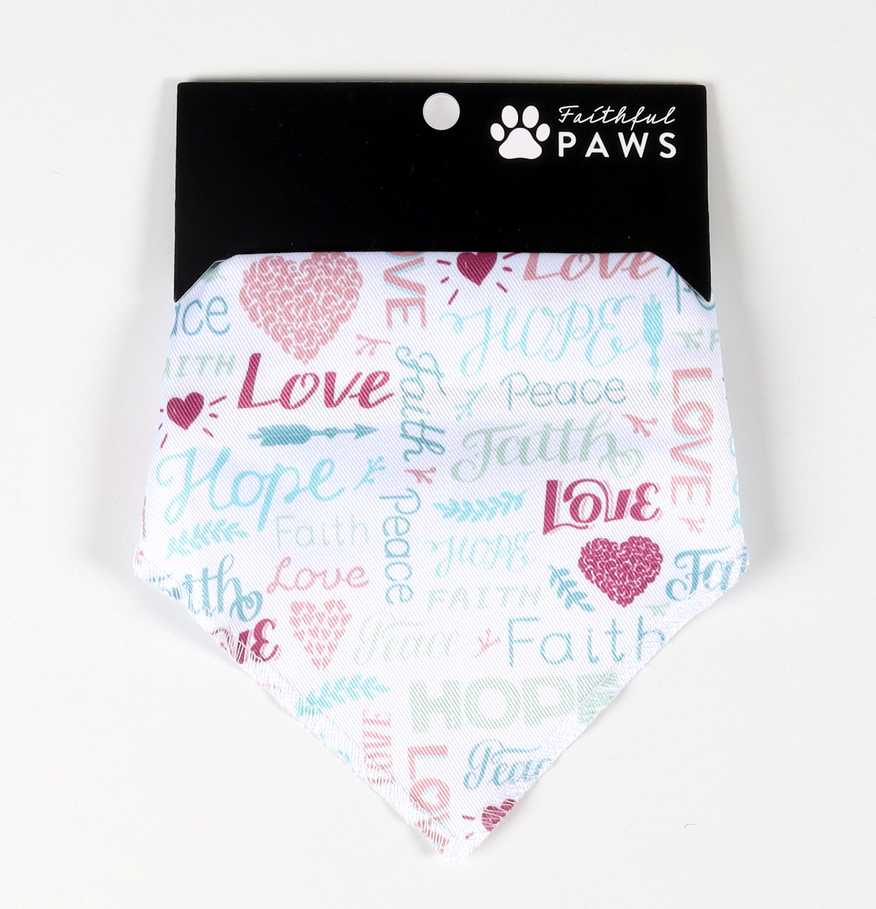 Faithful Paws Bandana, Peace, Love, Hope Design (Australiana Products ...