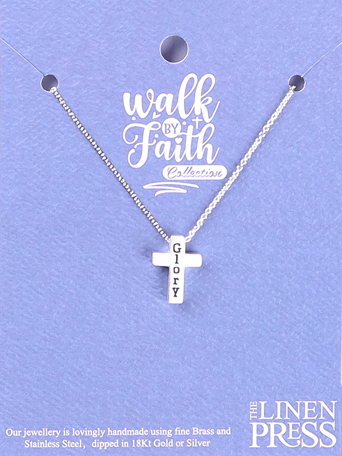 Necklace: Cross Glory, 40.6cm Chain With 5cm Extension (Walk By Faith ...