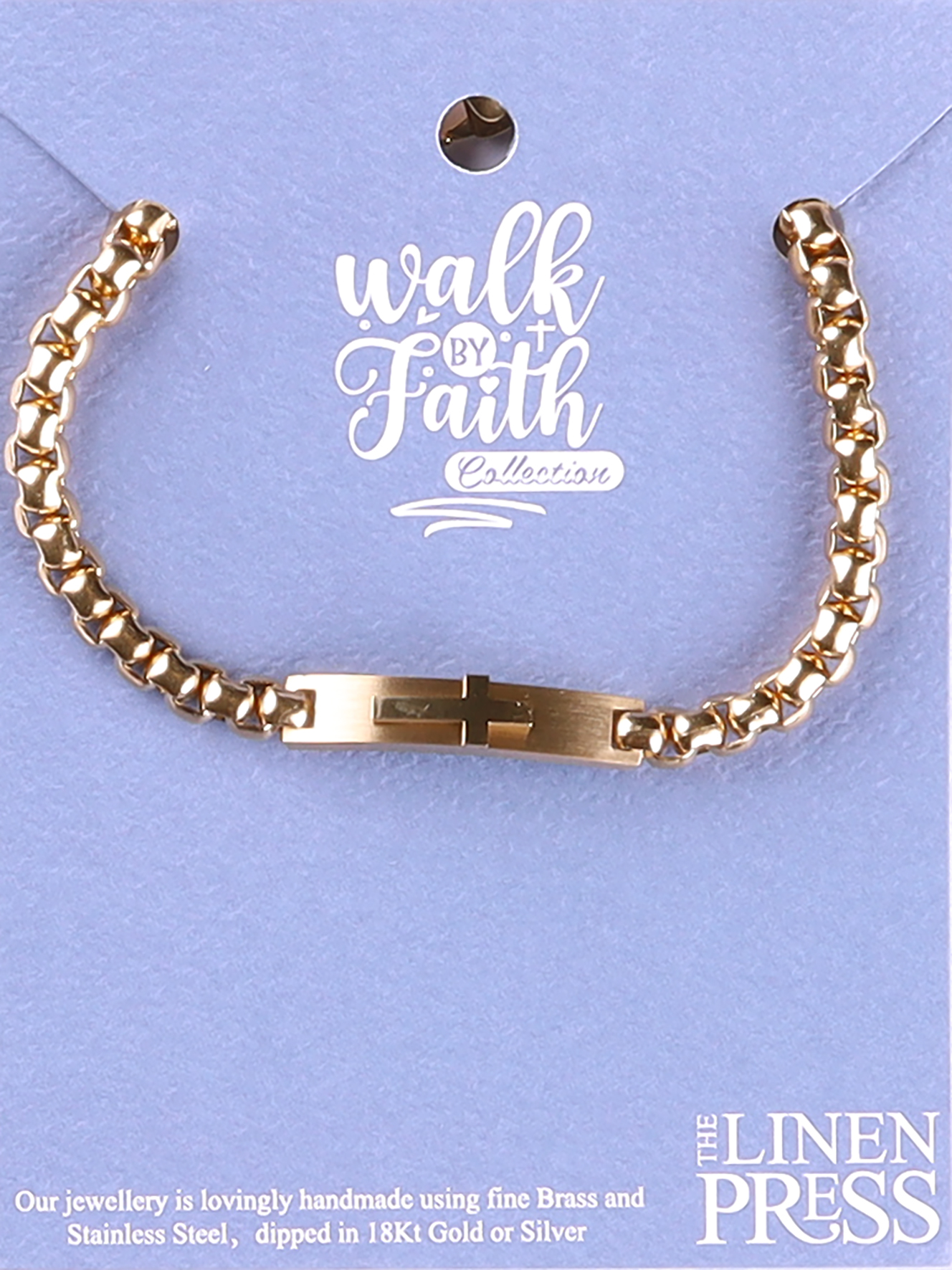 Bracelet: Cross Gold (Walk By Faith Collection) | Koorong