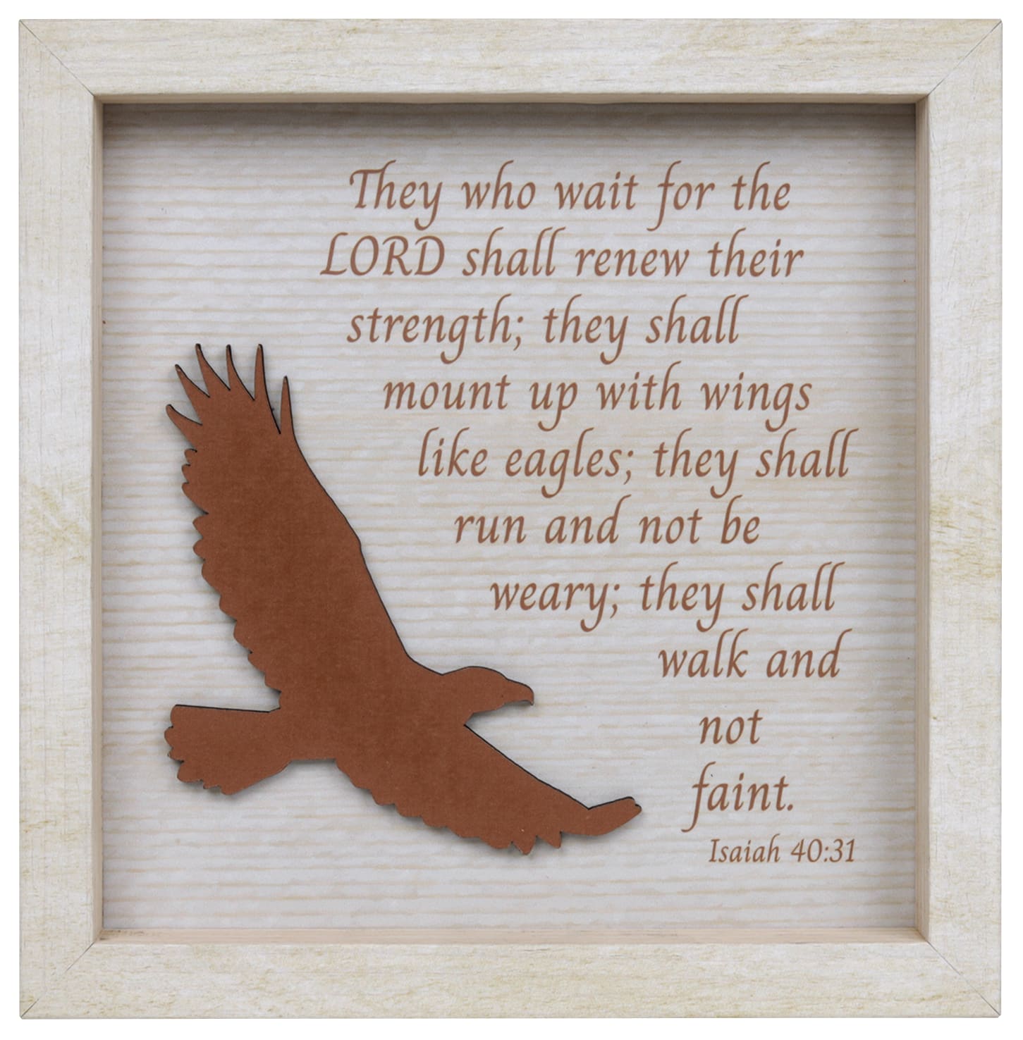 Tabletop Plaque, Mdf: Shadow Box, Eagle, Isaiah 40:31 | Koorong