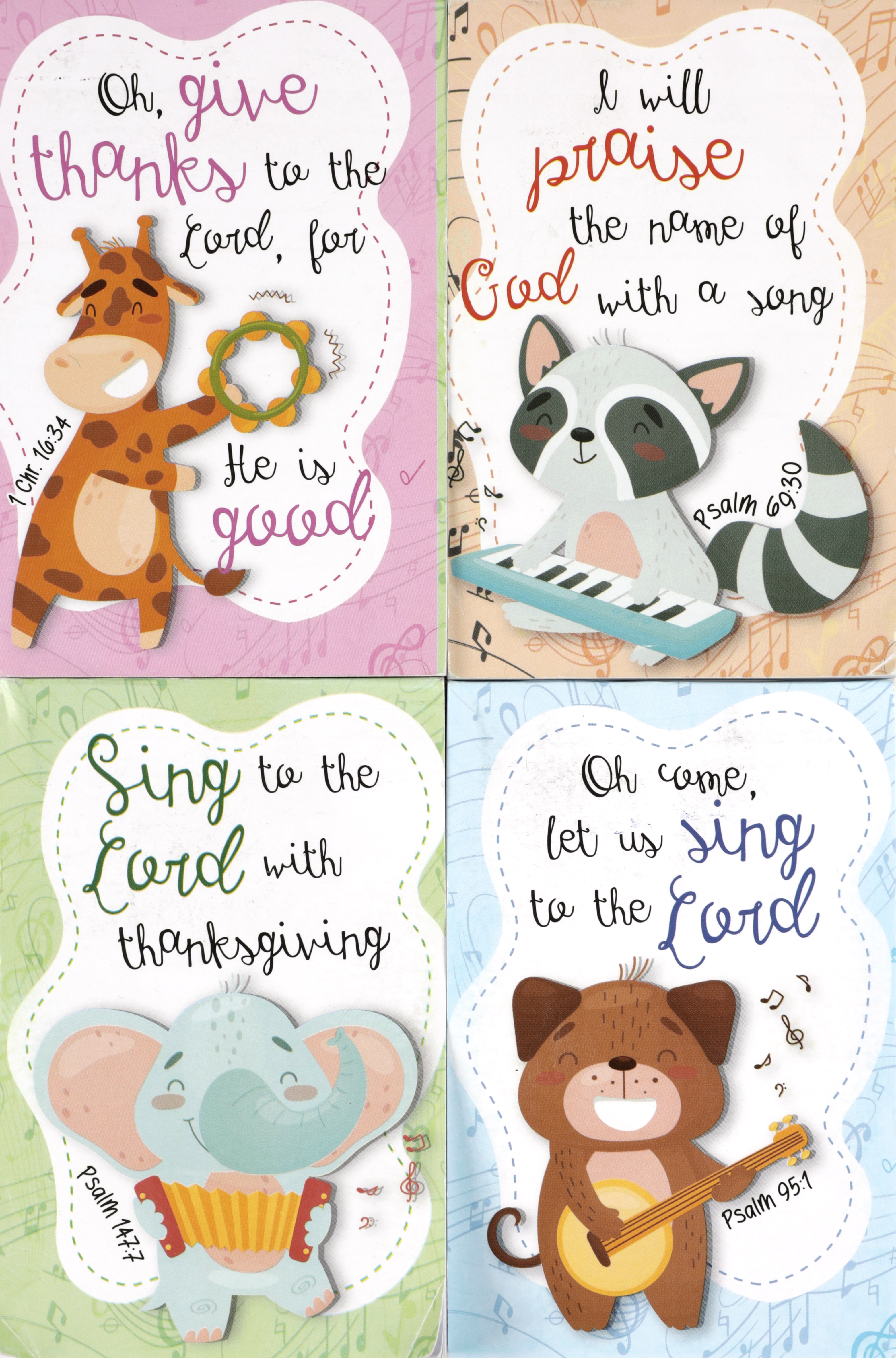Memo Pad (Set of 4): Praise, Animated Animals | Koorong