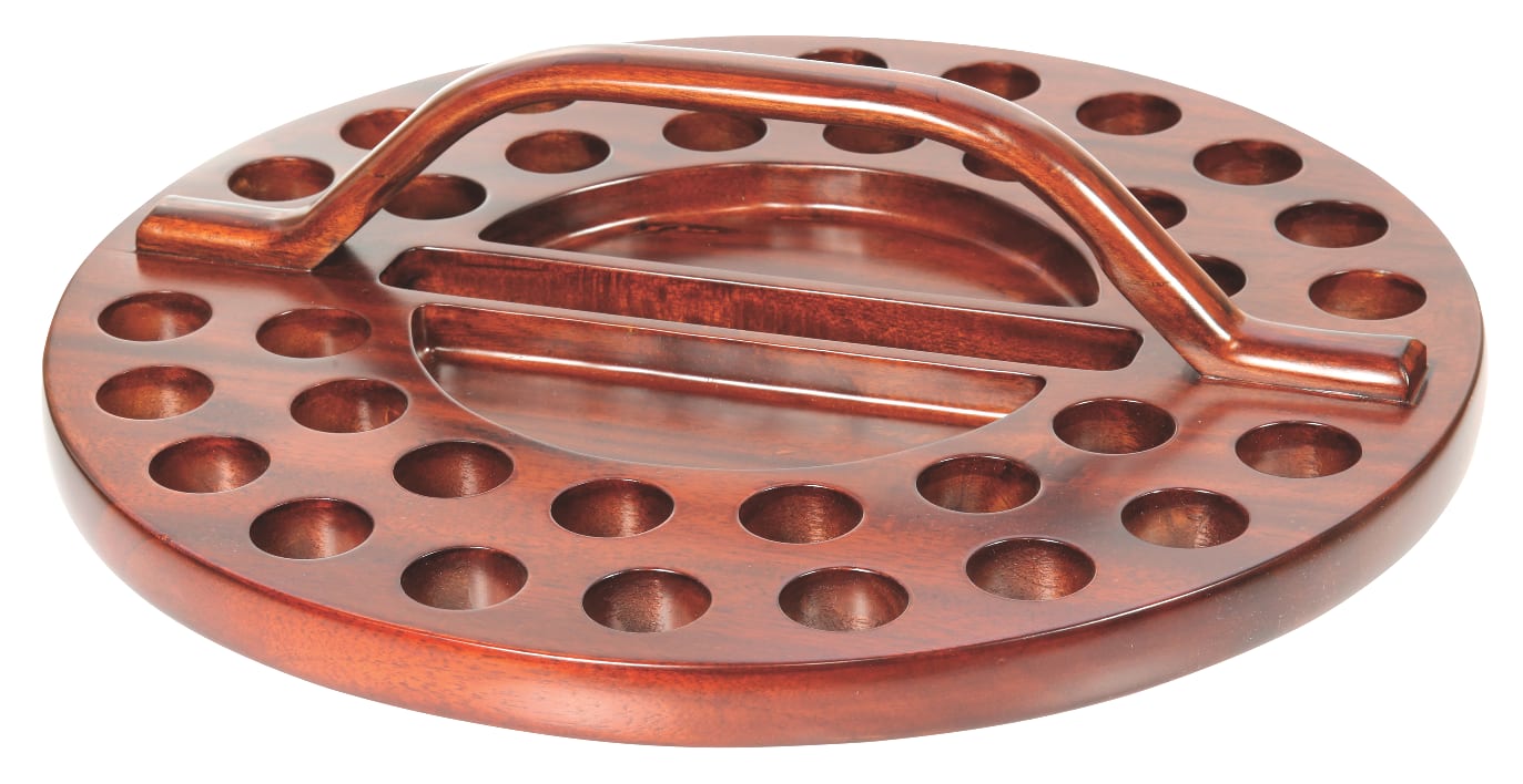 Communion Tray 34 Hole Wooden Round | Koorong