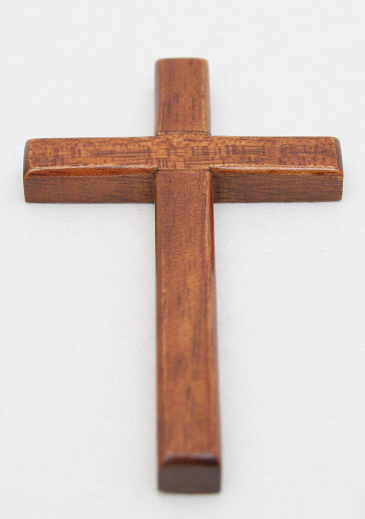 Cross: 10Cm, Bevelled Edge, Hanging (Mahogany) | Koorong