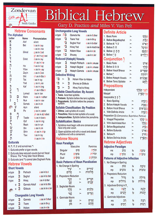 Zondervan Biblical Hebrew Study Guide | Koorong