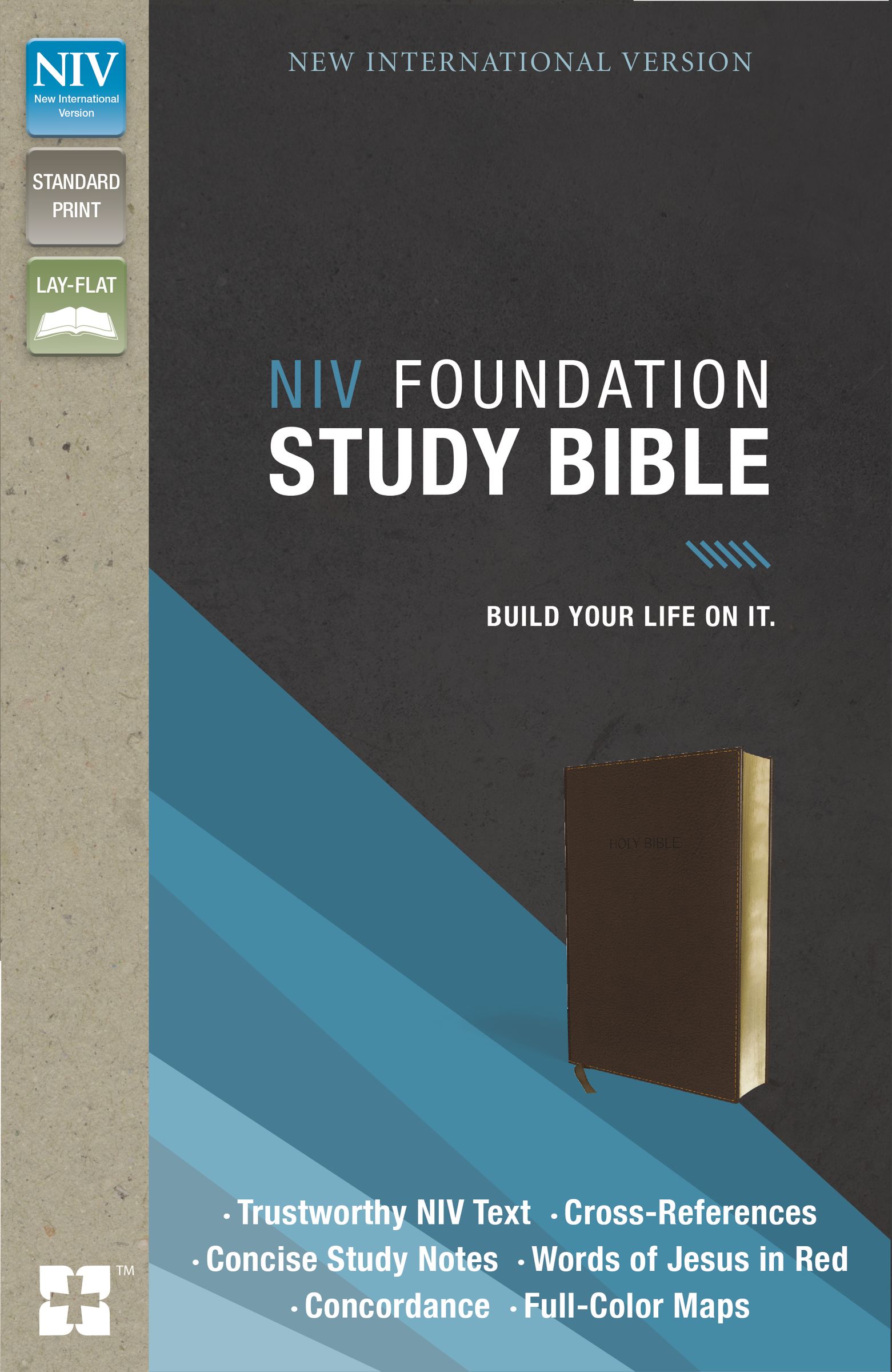 NIV Foundation Study Bible Earth Brown (Red Letter Edition) | Koorong