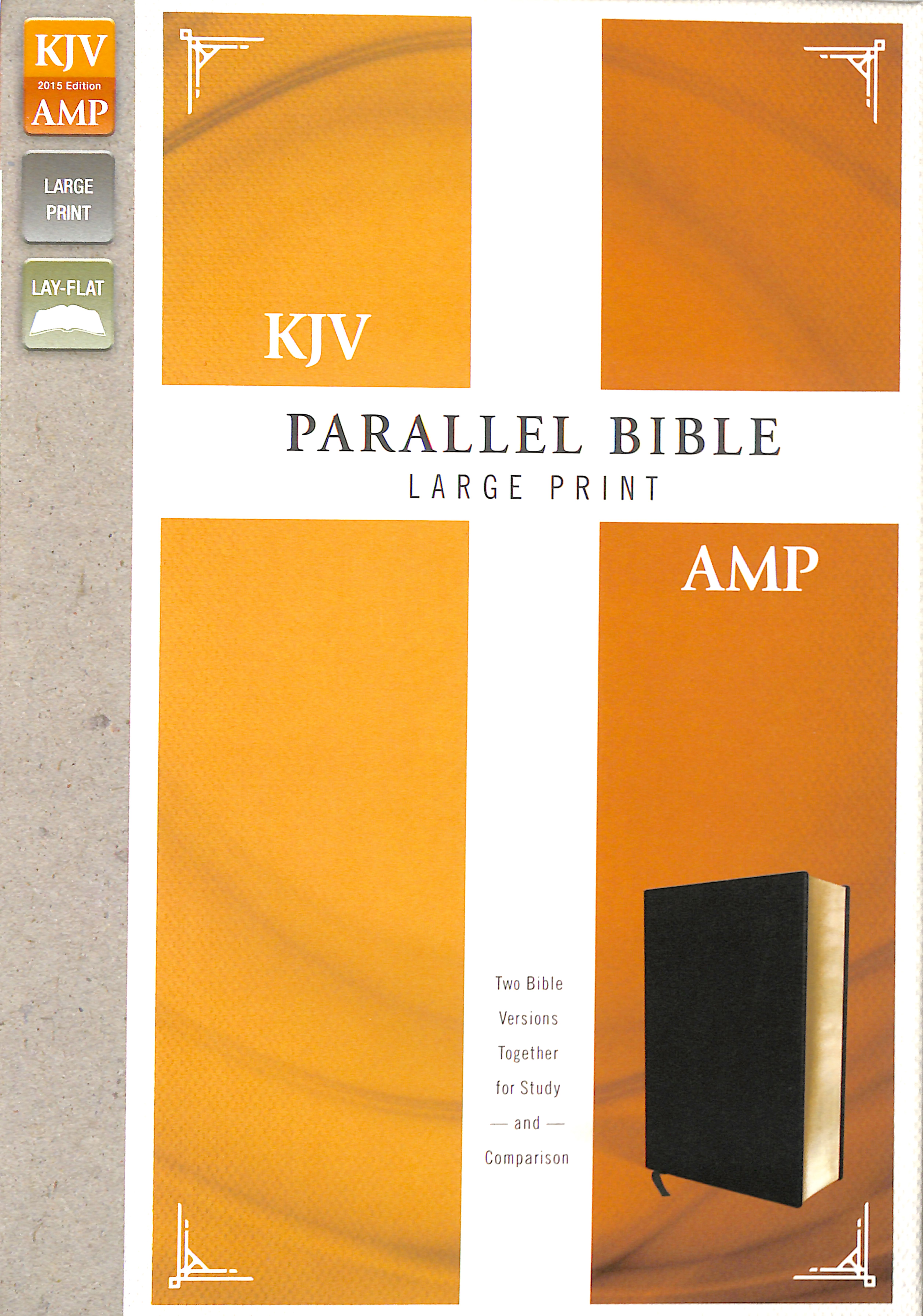 Kjv/Amp Parallel Bible Large Print Black (Kjv Red Letter, Amp Black ...