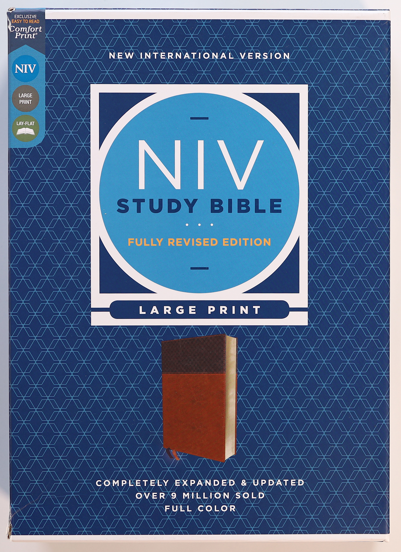 NIV Study Bible Large Print Brown (Red Letter Edition) Fully Revised ...
