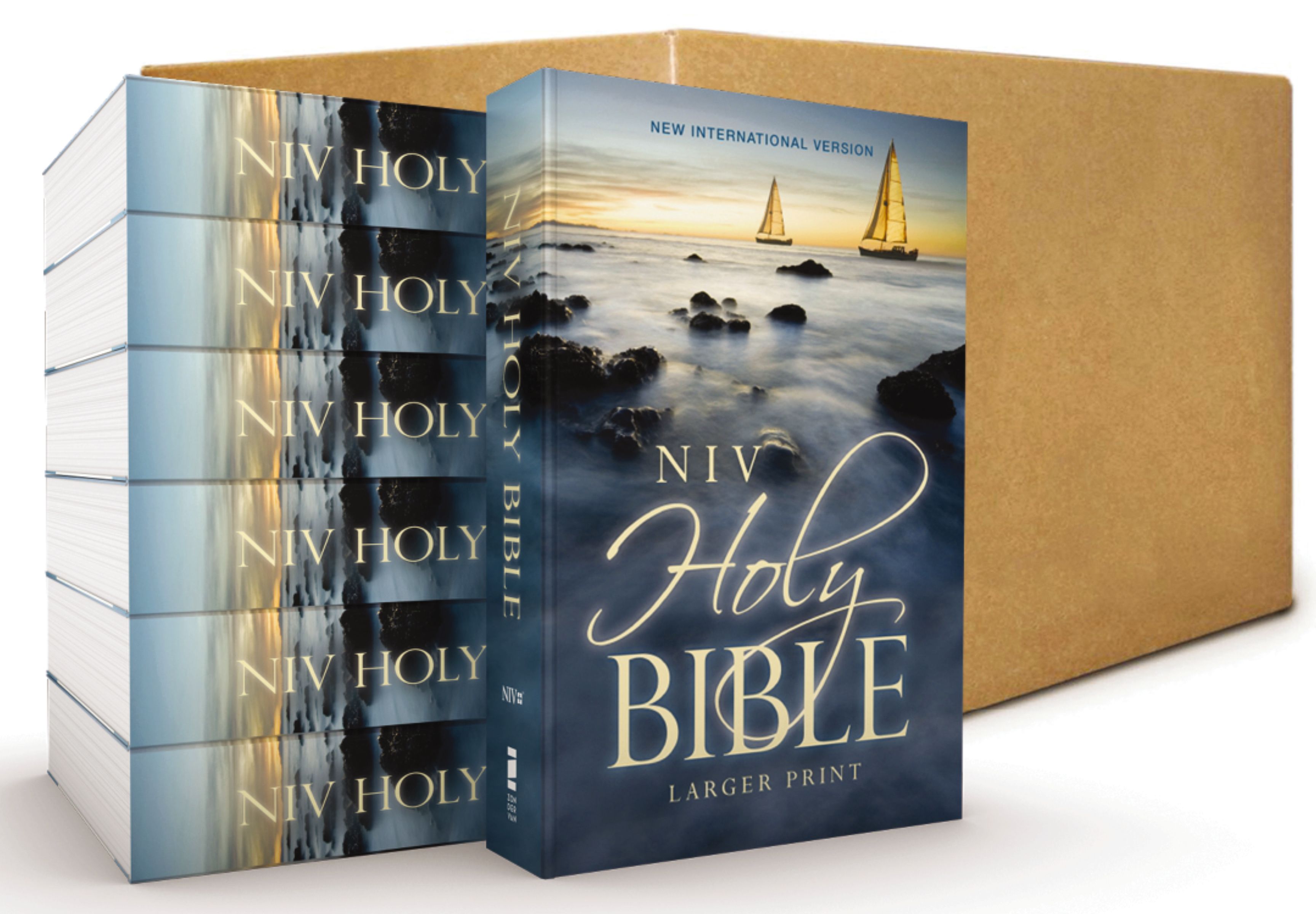 NIV Holy Bible, Larger Print, Economy Edition, Blue (Case of 24) | Koorong