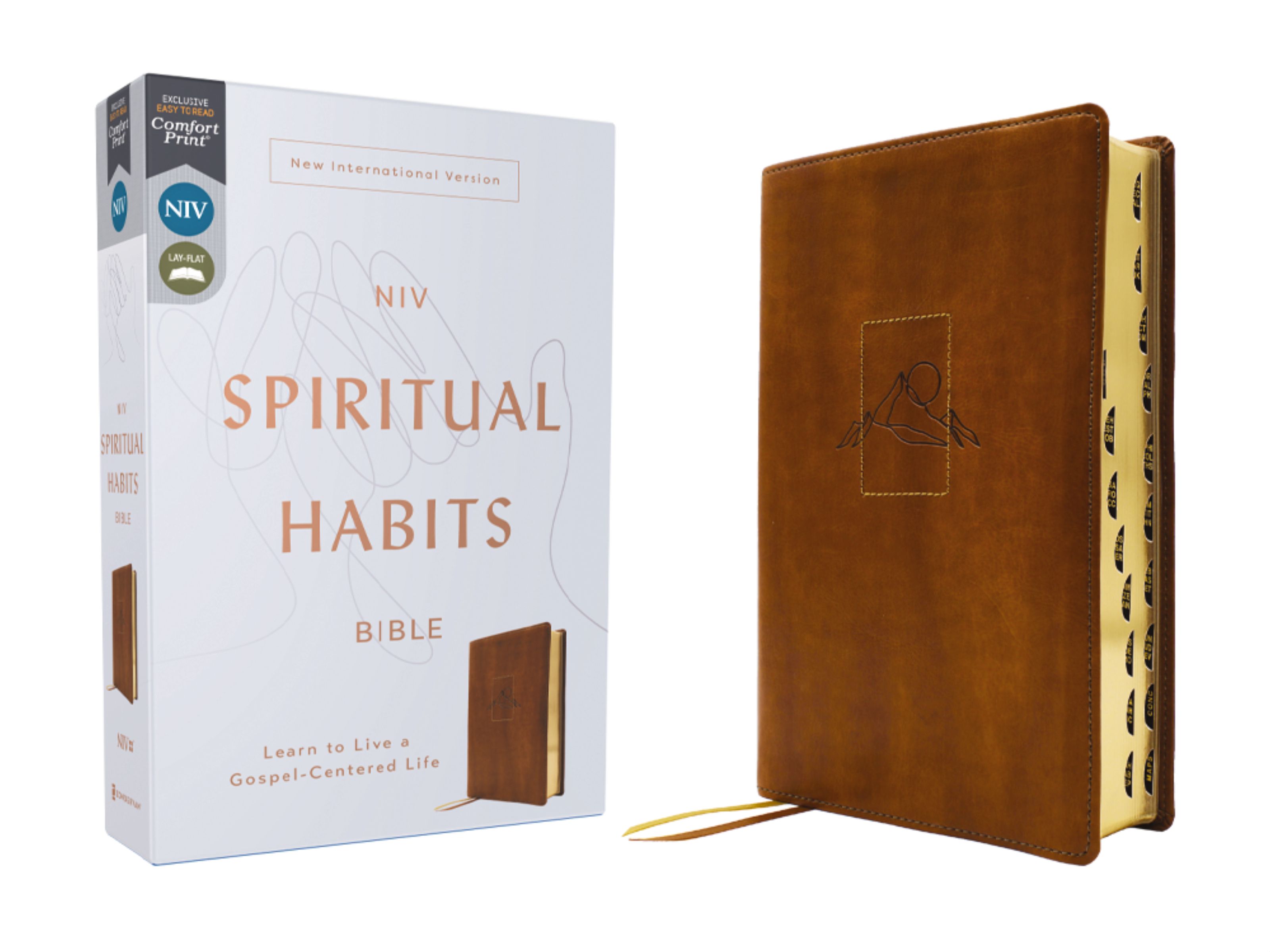 NIV Spiritual Habits Bible, Tan Indexed (Red Letter Edition) | Koorong
