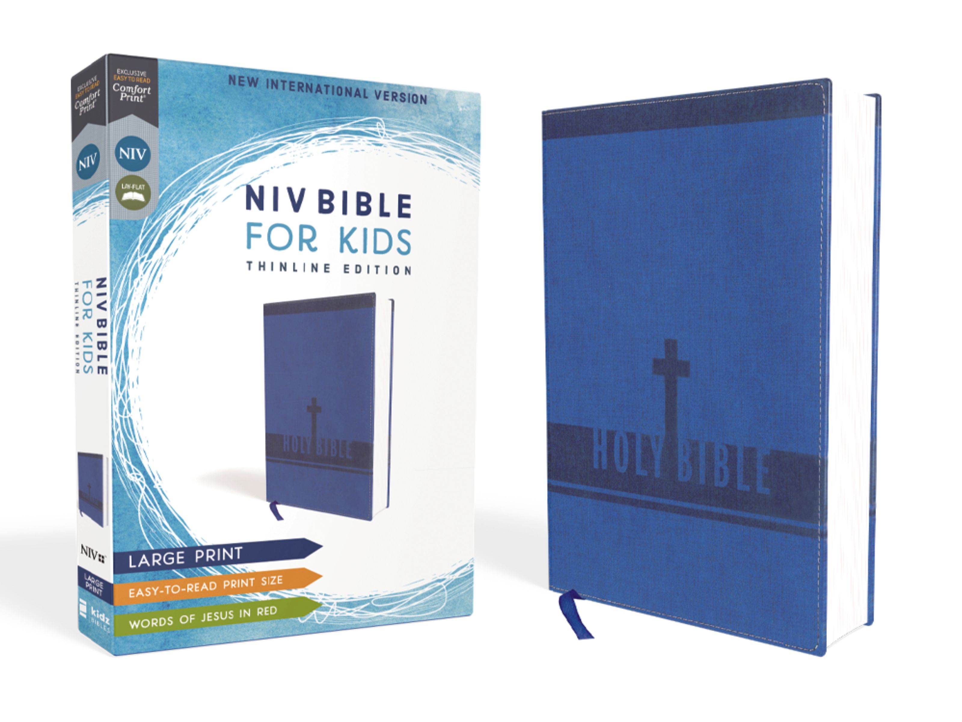NIV Bible For Kids Large Print Blue (Red Letter Edition) | Koorong