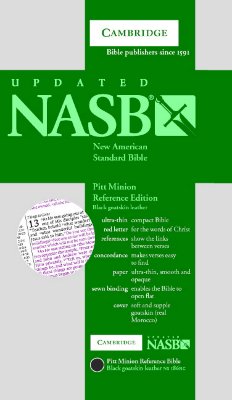 NASB Pitt Minion Reference Bible Black (Red Letter Edition) | Koorong