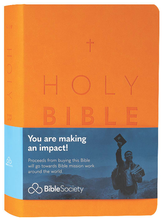 NIV Colour Burst Bible Large Print Bright Orange | Koorong