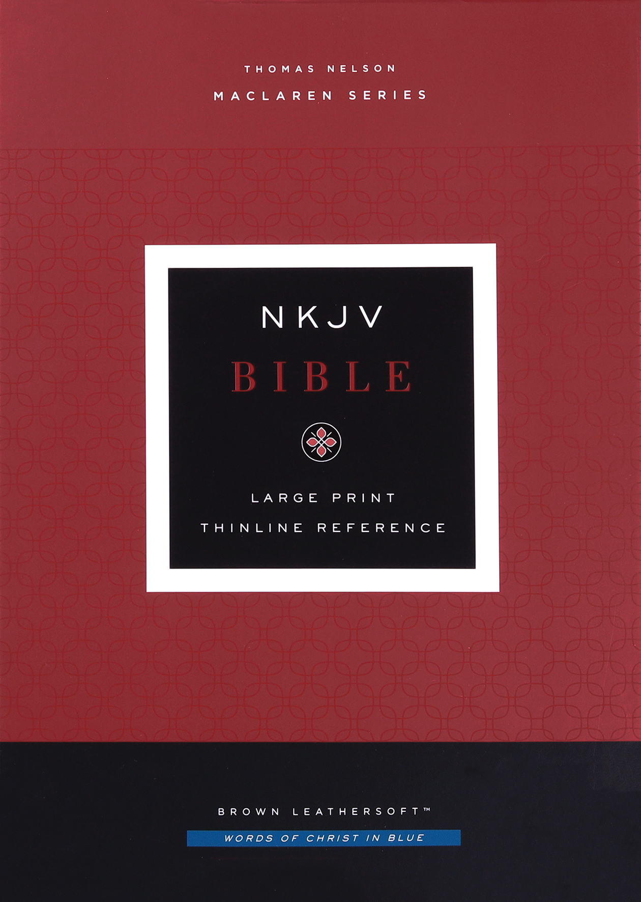 NKJV Large Print Thinline Reference Bible Maclaren Series Brown (Blue Letter Edition- Colorblind ...